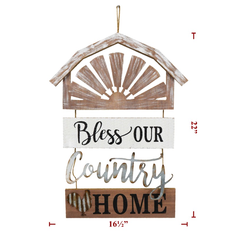 BLESS COUNTRY HOME SIGN - Three Bears General Store