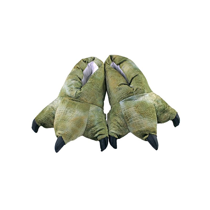 REPTILE GREEN DINO SLIPPERS - Three Bears General Store